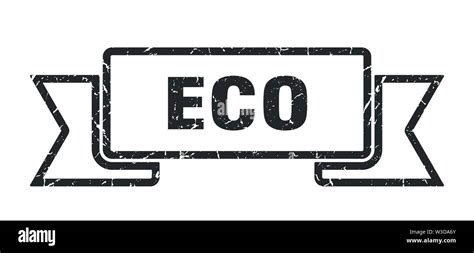 Eco Grunge Ribbon Eco Sign Eco Banner Stock Vector Image And Art Alamy