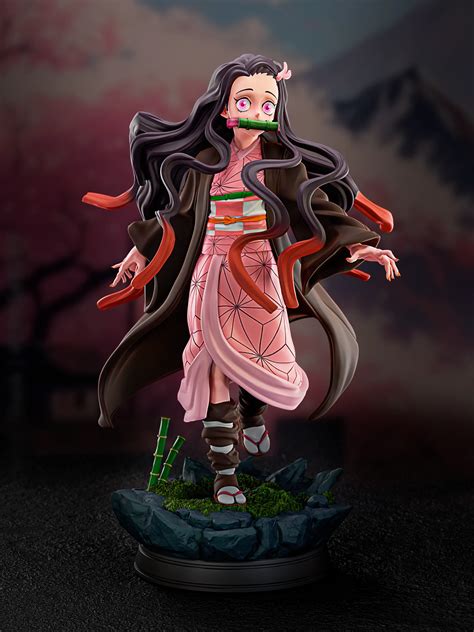 Artstation Nezuko Kamado Demon Slayer Fanart Sculpt