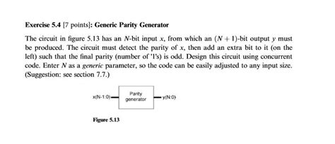 Exercise 54 7 Points Generic Parity Generator The