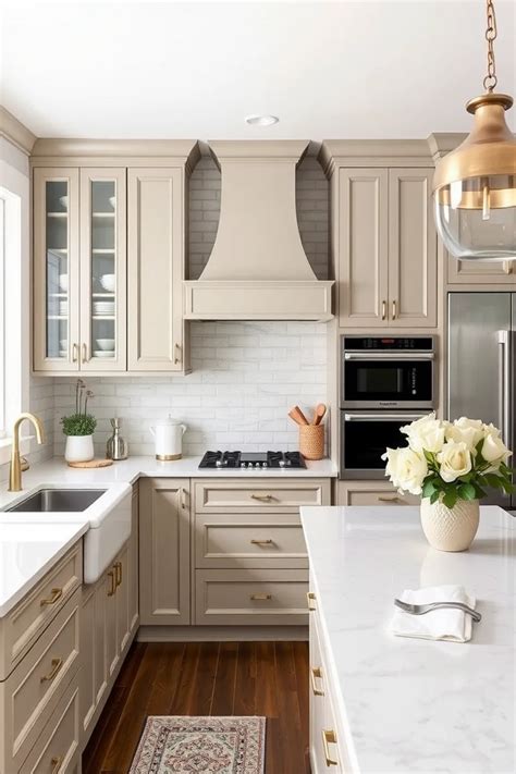 25 Stunning Greige Kitchen Cabinets For A Modern Touch The Ivy Kitchen Blog