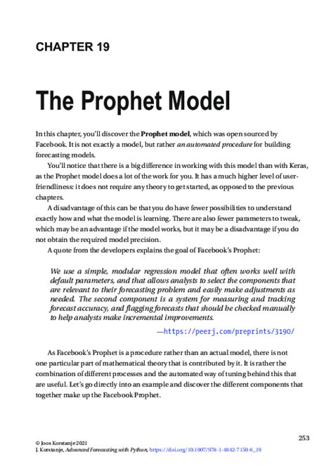 Pdf The Prophet Model