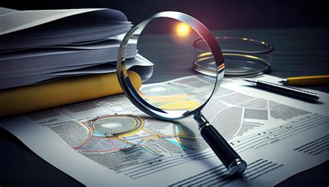 Premium Photo Documents And Magnifying Glass Concept Of Analysis And