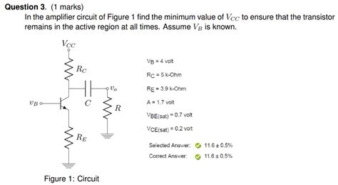 solved in the amplifier circuit of figure 1 find the
