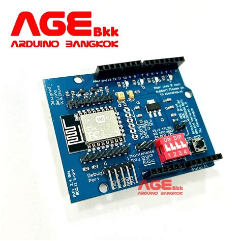 Esp8266 Esp 12e Uart Wifi Wireless Shield For Arduino Uno R3 Agebkk จำหน่ายและนำเข้า Arduino
