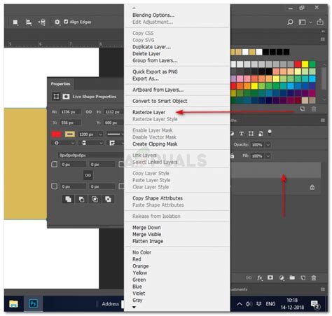 How To Rasterize A Layer In Photoshop