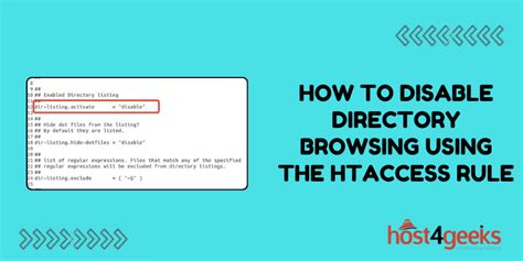 How To Disable Directory Browsing Using The Htaccess Rule Host4geeks Llc