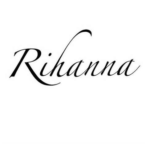 Rihanna Name In Cursive Writing