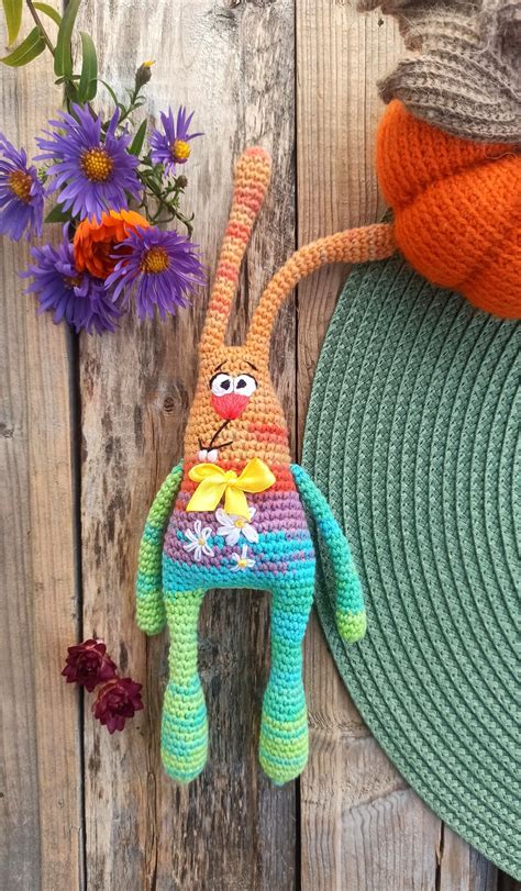 Лавандовый заяц Вязаные игрушки Ремесла Вязание крючком для ребенка