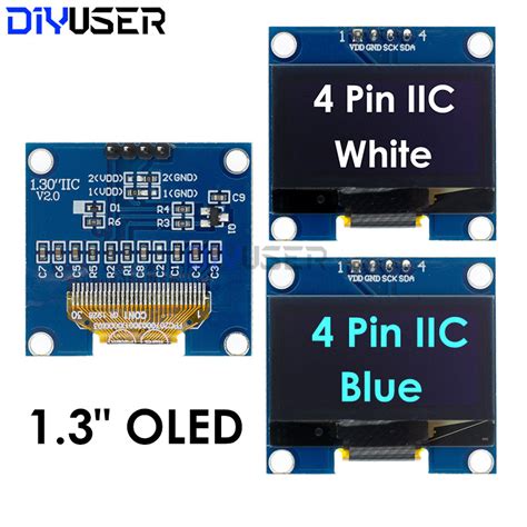 Jual Diyuser 1 3 Iic Oled Display Module White Blue Color Drive Chip Sh1106 128x64 1 3 Inch Lcd