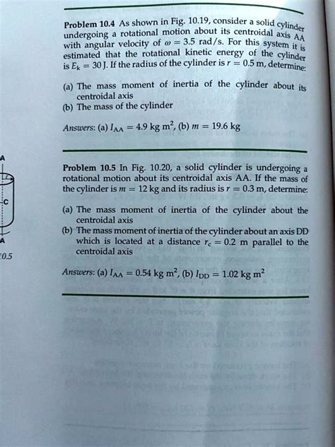 Solved Problem 104 As Shown In Fig 1019 Consider A Solid Cylinder