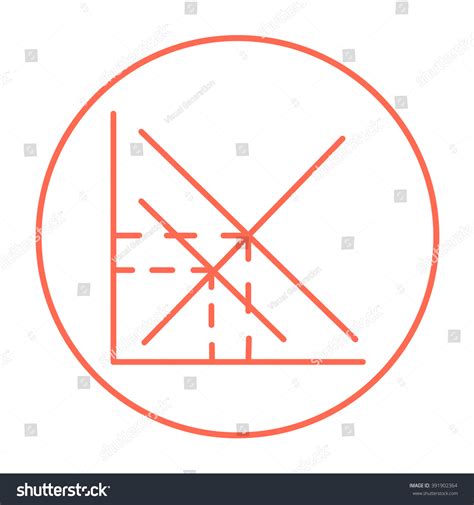 Mathematical Graph Line Icon Stock Vector Royalty Free 391902364 Shutterstock