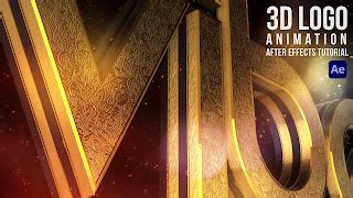 Golden 3D Logo Animation with After Effects and Element 3D - After Effects 3D Intro Template