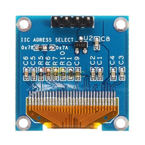 0 96 Inch 4Pin Blue Yellow IIC I2C OLED Display With Screen Protection Cover For Arduino