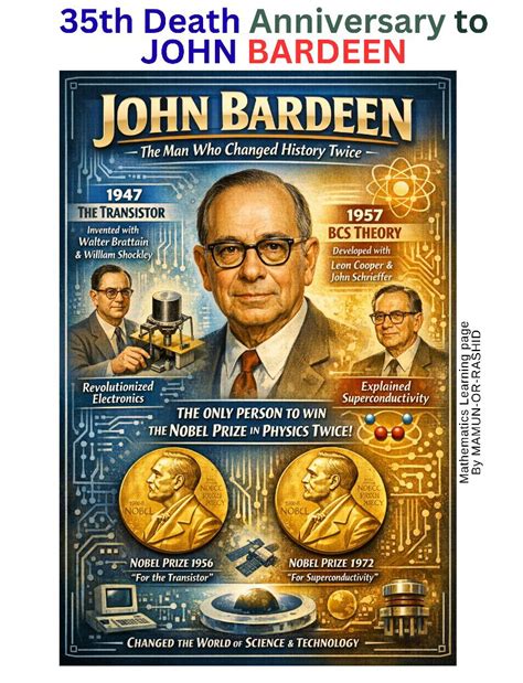 Mathematics Contributions Of John Bardeen 🌹 ️♥️ 1 John Bardeen Was A