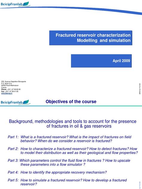 Fractured Reservoir Characterization Modelling And Simulation Pdf