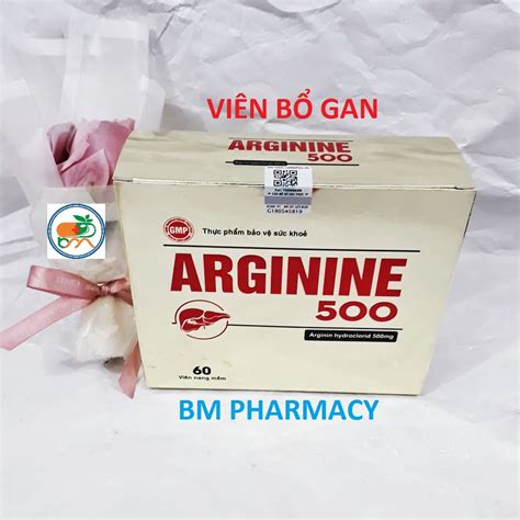 Viên Giải độc Gan Arginine 500mg Giúp Bổ Gan Tăng Cường Chức Năng Gan