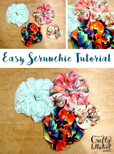 easy scrunchies tutorial crafty whatnot