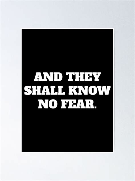 And They Shall Know No Fear Space Marine Poster For Sale By