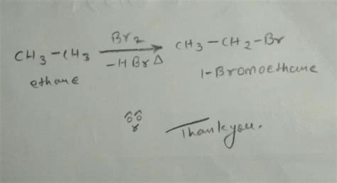 convert ethane to bromoethane - Brainly.in