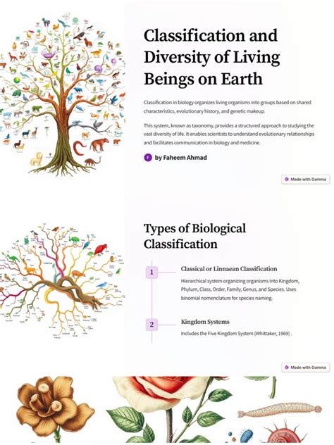 Classification And Diversity Of Living Beings On Earth Pdf Cell