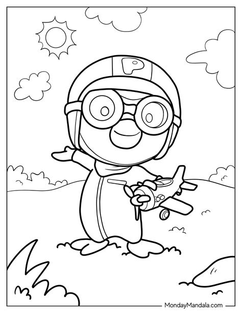 Happy Pororo Coloring Page Artofit