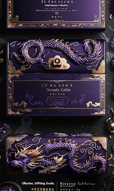 Imperial Dragon Mooncake Chest With 3d Flip Card Effect Hori Inspired Chinese Web Layout Idea