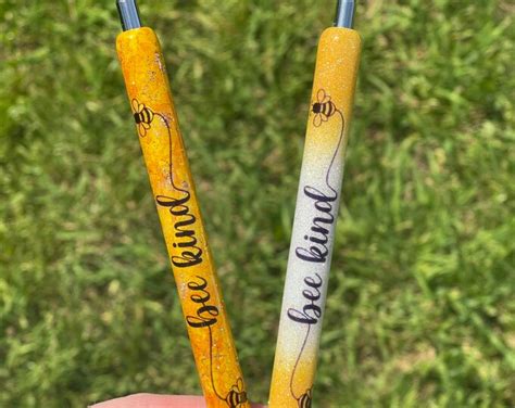 Honey Bee Pen Bee Happy Pen Inkjoy Pen Personalizable Refillable Personalized Gel Pens Glitter