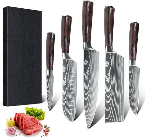 Dfito Juego De Cuchillos De Chef Con Bolsa Enrollable Juego De 9