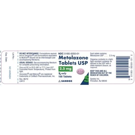 Metolazone 25mg Diuretics Rx Products