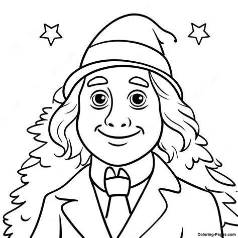 Tiny Tim With Christmas Tree Coloring Page Coloring