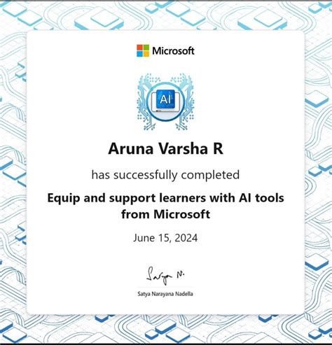 Aruna Varsha R On Linkedin Microsoftai Professionaldevelopment