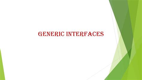 Generics Ppt Download