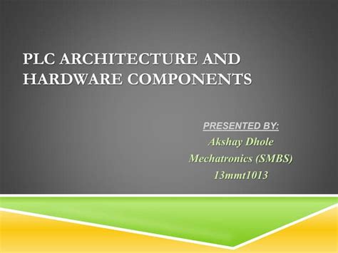Input Output Devices For Plc Pptx