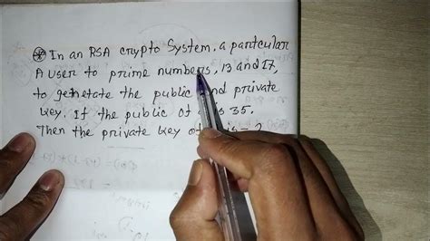Rsa Algorithm Example In Cryptography Security Math Class 2 Bangla