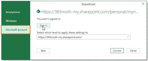 get data from onedrive or sharepoint with power query my online
