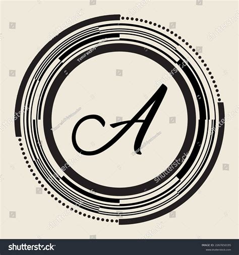 Illustration Letter Circle Border Stock Vector Royalty Free 2267650195 Shutterstock