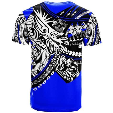 New Caledonia T Shirt Tribal Jungle Blue Pattern Aljaira