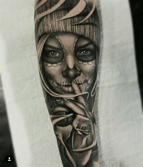 Wallpaper Of The Dead Tattoos Day Color Day Of The Dead Tattoo Inked