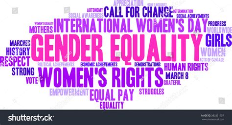 Gender Equality Word Cloud On White Vector De Stock Libre De Regalías