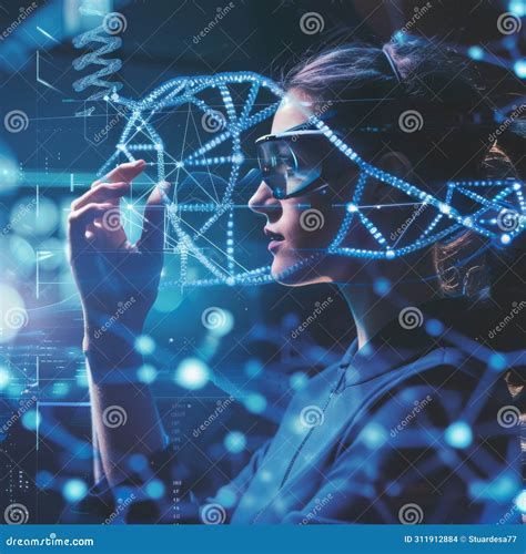 Interactive 3d Dna Modeling Stock Illustration Illustration Of Research Analysis 311912884