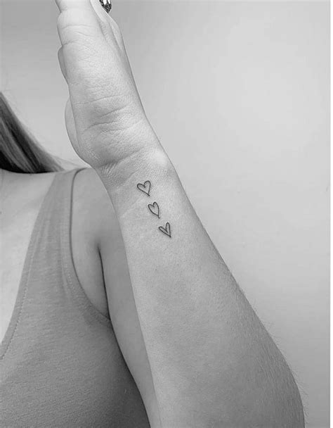 5 Of Hearts Tattoo Seven Of Hearts Tattoo Fine Line Tattoos For