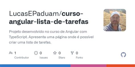GitHub LucasEPaduam Curso Angular Lista De Tarefas Projeto Desenvolvido No Curso De Angular