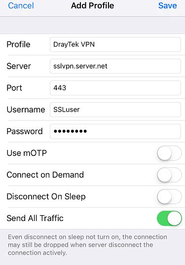Ssl Vpn From Ios To Vigor Router Draytek