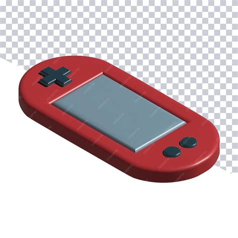 Premium Psd A Red Game Controller With A Gray Border And A White Border