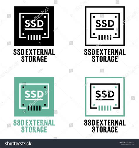 Ssd External Storage Vector Information Sign Stock Vector Royalty Free Shutterstock