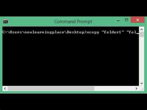 Use Xcopy Command On Windows Command Prompt To Copy File And Folders YouTube
