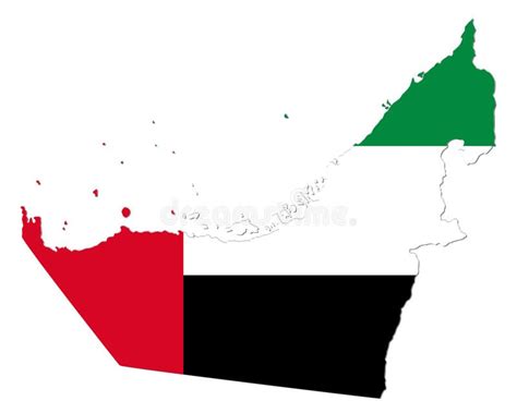 United Arab Emirates Flag Map Stock Illustrations 2388 United Arab