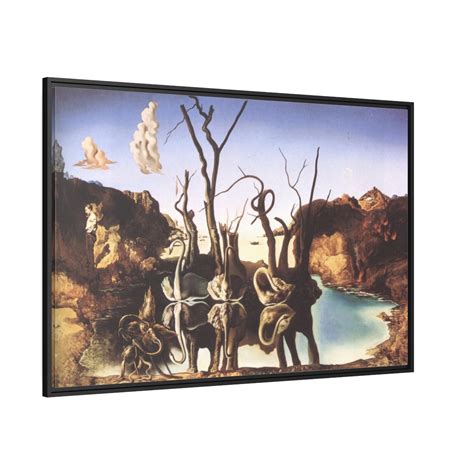 Salvador Dali Elephants Reflecting Swans