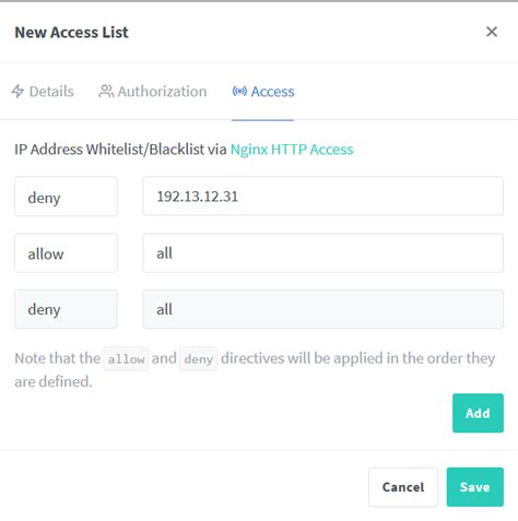 bloquear ips con nginx proxy manager devcodelight
