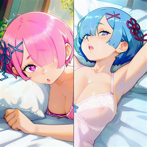 Rule 34 2girls Ai Generated Armpits Bangs Blue Eyes Blue Hair Blush
